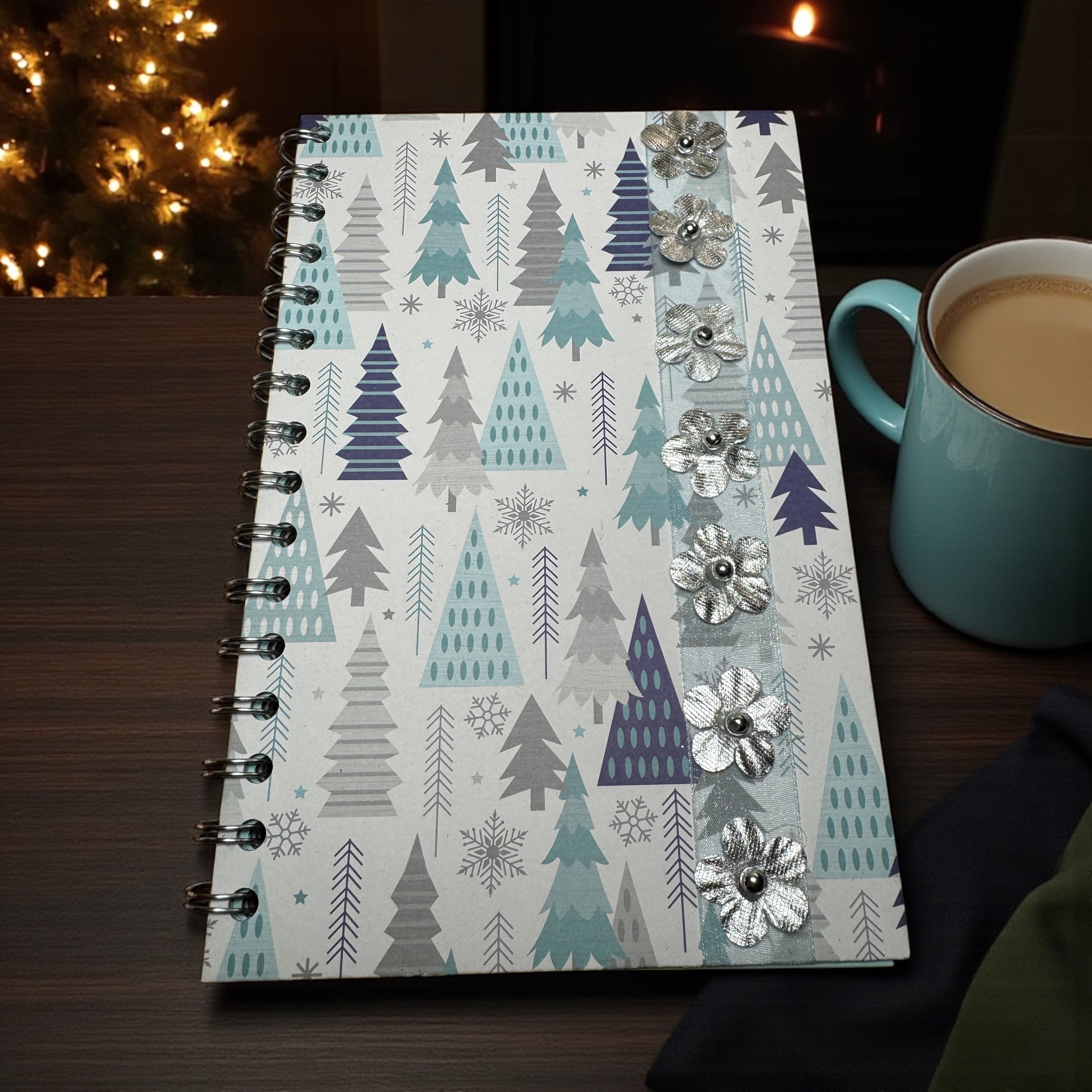 Pine Forest Holiday. Medium hardcover, spiral bound journal, notebook ...